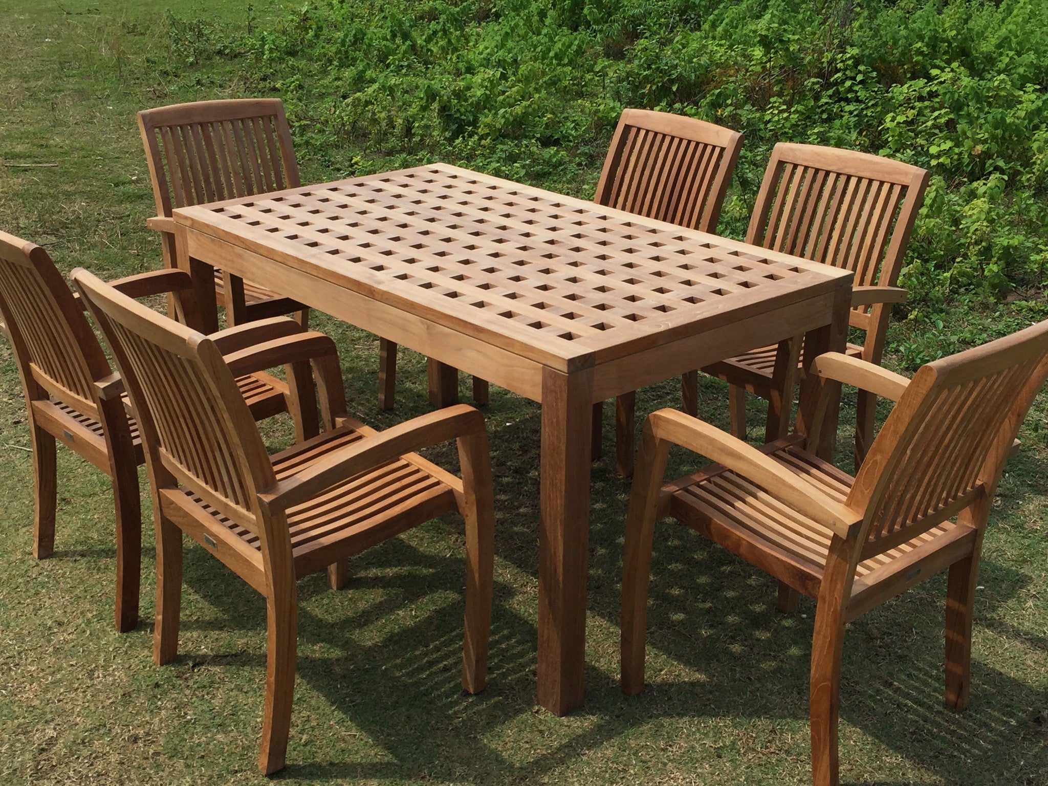 Checkered Dining Table – loveTEAK Furniture
